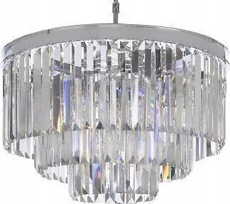 Křišťálový Lustr 50 CM Hereford Chrome