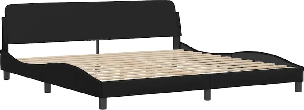 Postel s matrací Dover černá 200 x 200 cm umělá kůže 3208477