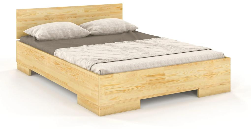Prodloužená postel Spectre maxi s úložným prostorem a roštem 120x220 cm, borovice masiv, přírodní