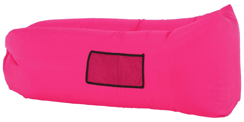 Nafukovací sedací vak, lazy bag LEBAG nylon růžový