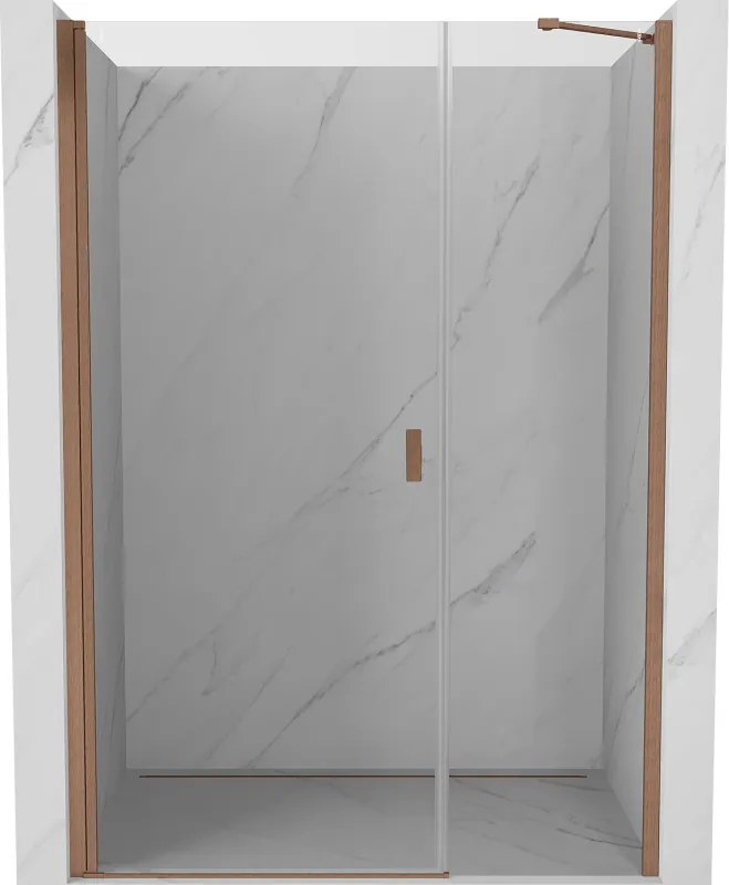 Mexen Mist-B, 1-křídlé sprchové dveře 105 cm, čiré sklo, měděný matný profil, 8A2-105-001-65-00