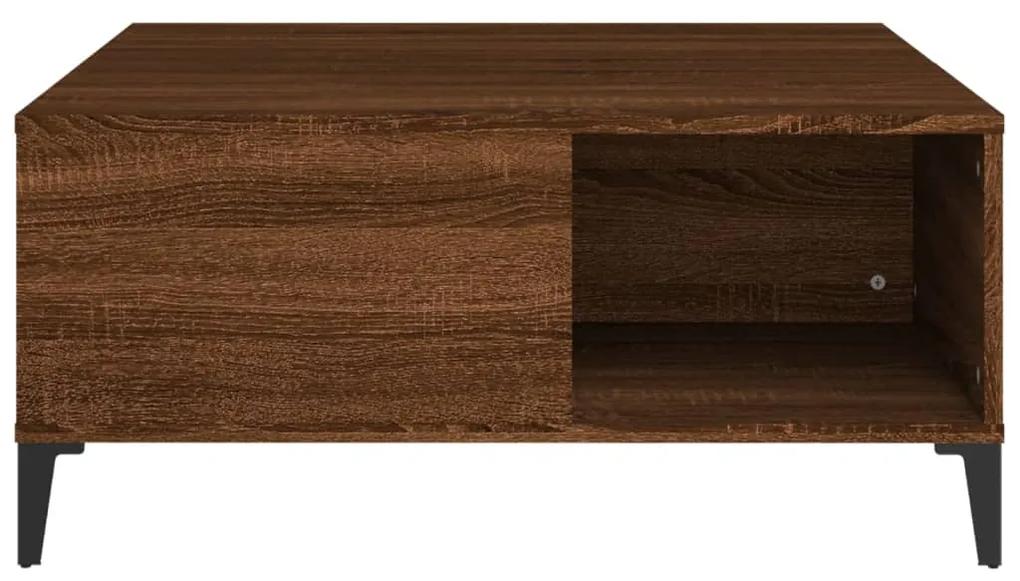 Konferenční stolek hnědý dub 80 x 80 x 36,5 cm kompozitní dřevo - Default Title