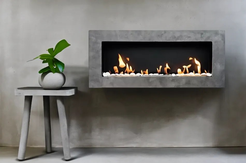 BIO FLAME biokrb Easy M Close Imitace Beton 90x40 cm
