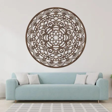 Dřevěná mandala harmonie – Elegantní dekorace na zeď I SENTOP HDF0176
