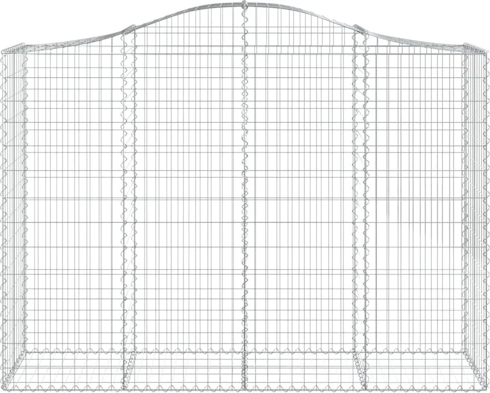 Klenutý gabionový koš 200 x 50 x 140/160 cm pozinkované železo 153397