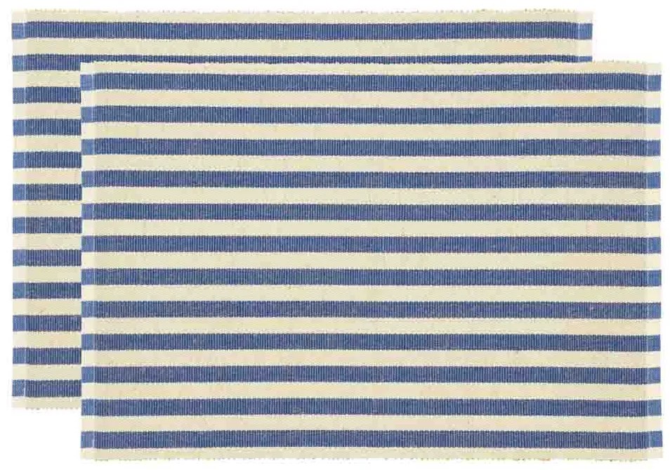 Södahl Bavlněné prostírání (sada 2 ks) 33x48 Statement Stripe Blue