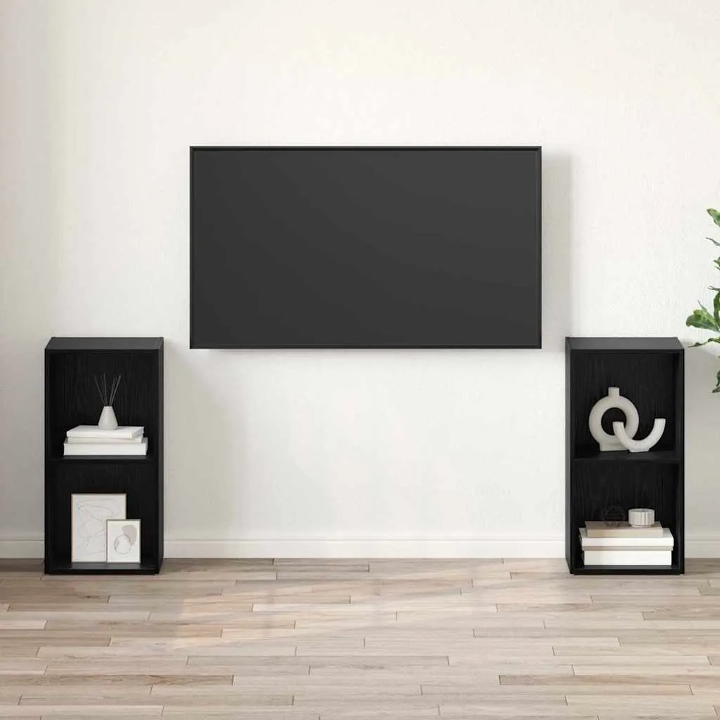 Sestava TV skříněk 2 ks Černý dub Kompozitní dřevo 3393559