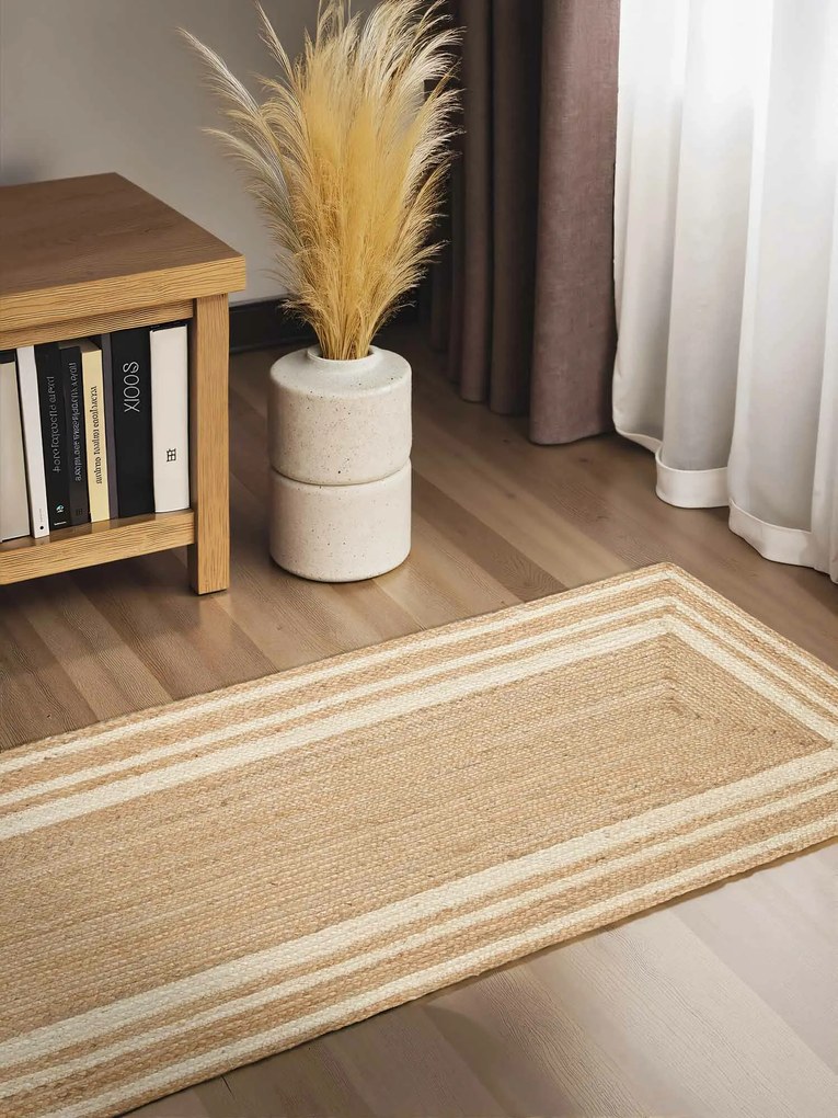 Hanse Home, Běhoun Looma 106301 Natural Gold Ivory, 80x250, béžová, chodba / předsíň