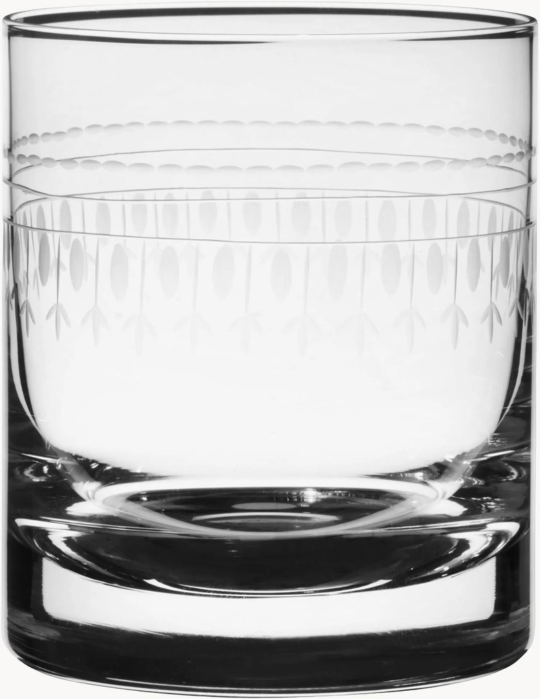 Sada ručně foukaných křišťálových sklenic na whisky Ovals, 2 díly