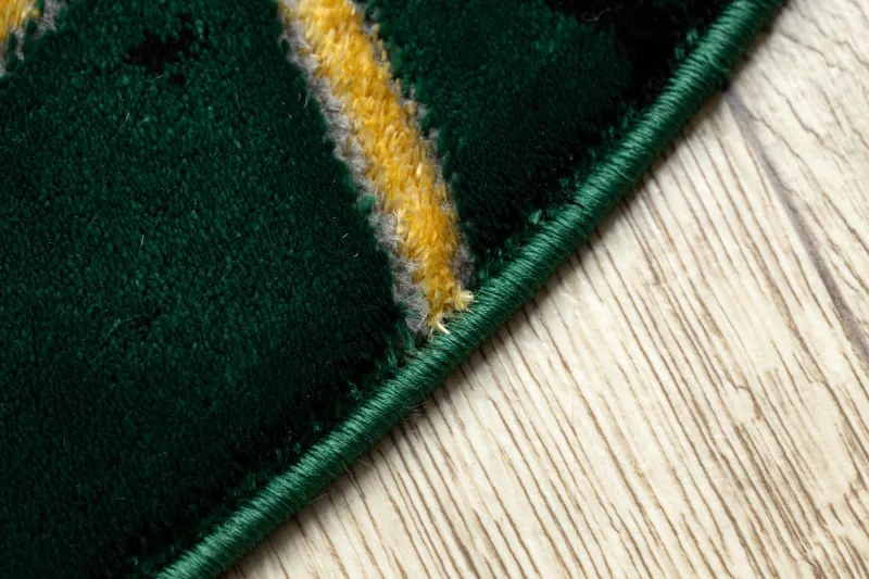 Dywany Łuszczów, Kusový koberec Emerald 1020 green and gold kruh, 160x160 (průměr) kruh, zelená, ložnice