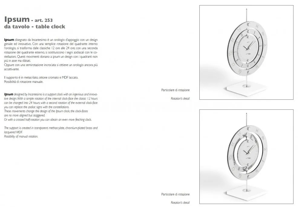 Designové stolní hodiny I253M IncantesimoDesign 50cm