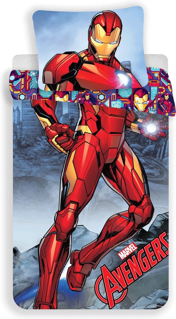 Jerry Fabrics Povlečení Iron Man ,140/200/70/90 cm