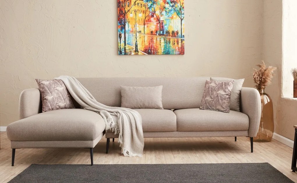 Hanah Home Rohová pohovka VENUS krémová levá 825BLC2765