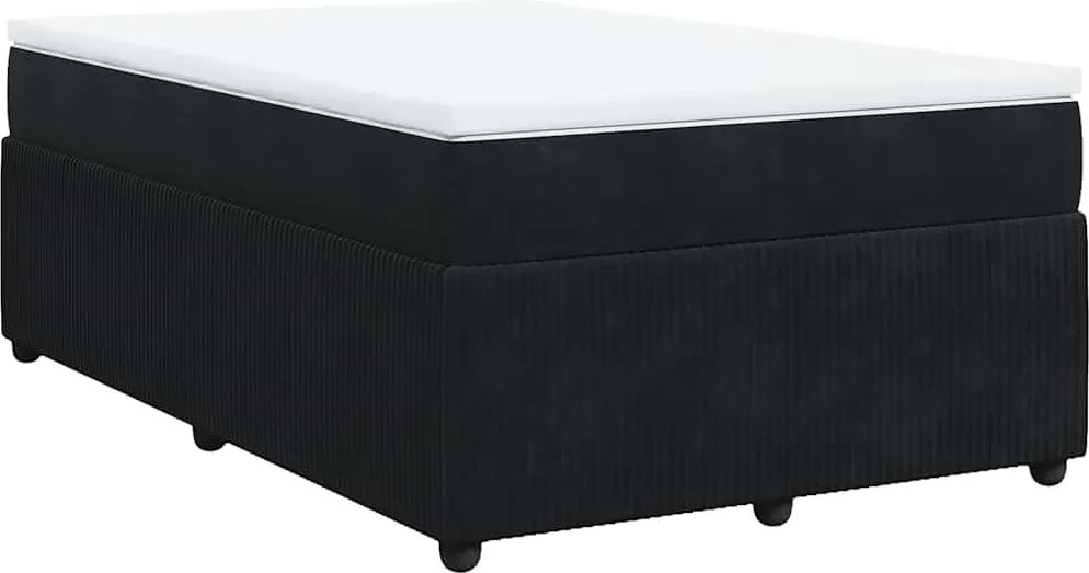 Box spring postel s matrací černá 120 x 190 cm samet 3285628