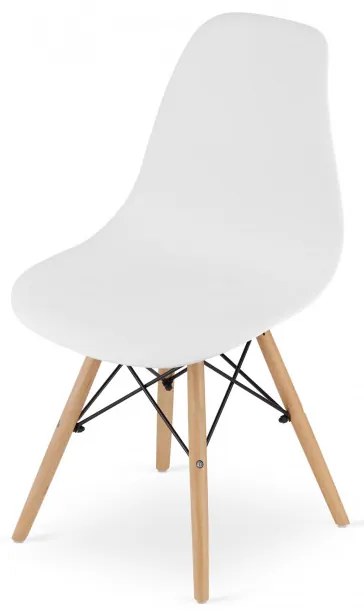 Set dvou jídelních židlí OSAKA bílé (hnědé nohy) 2ks