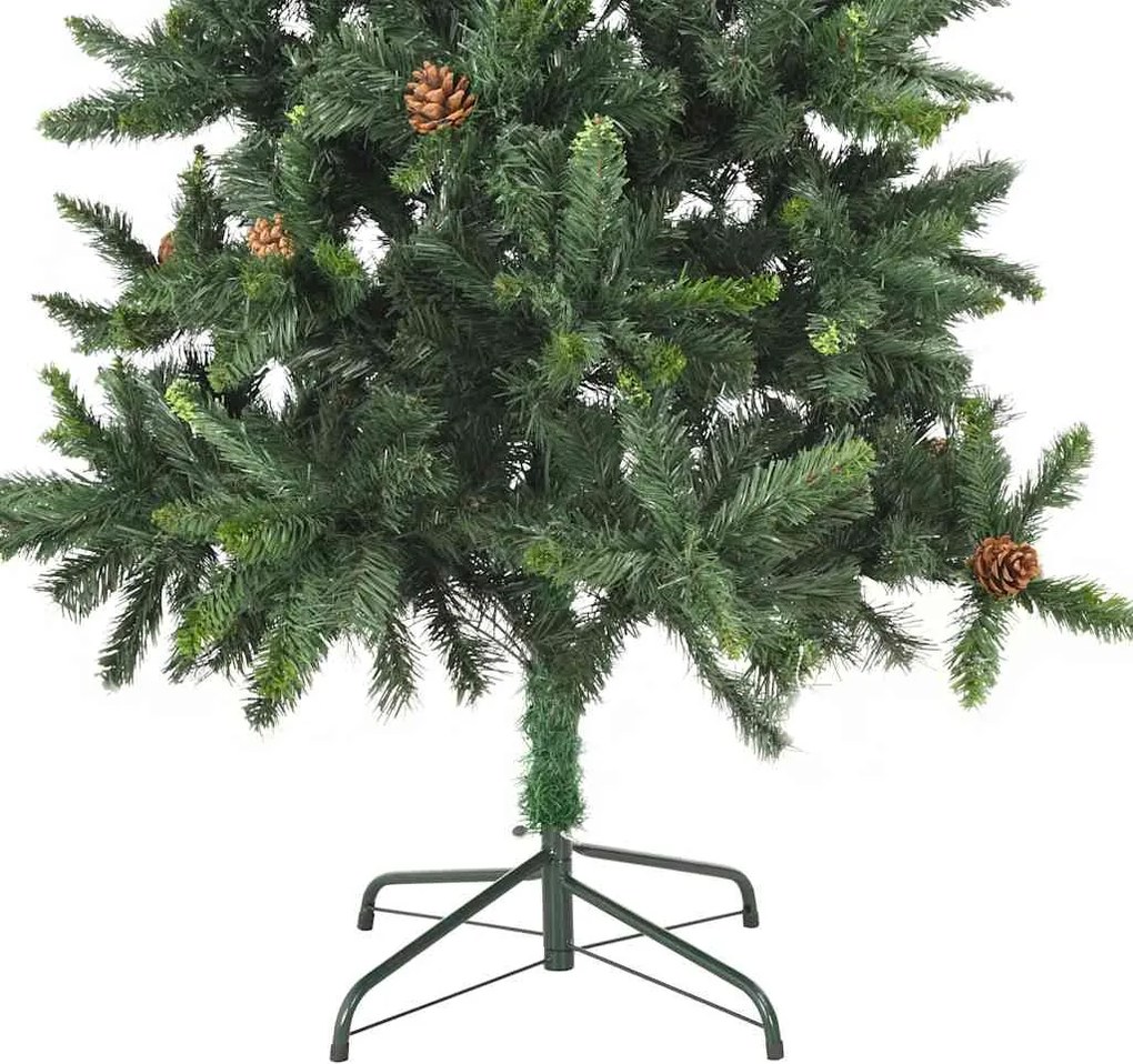 Umělý vánoční stromek se šiškami zelený 180 cm 284315