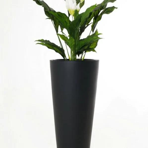 Květináč RONDO CLASSICO 80, sklolaminát, výška 80 cm, antracit