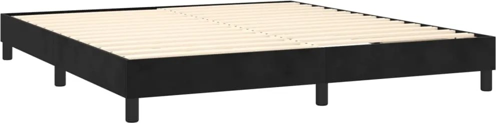 Box spring postel s matrací černá 160x200 cm samet 3141553