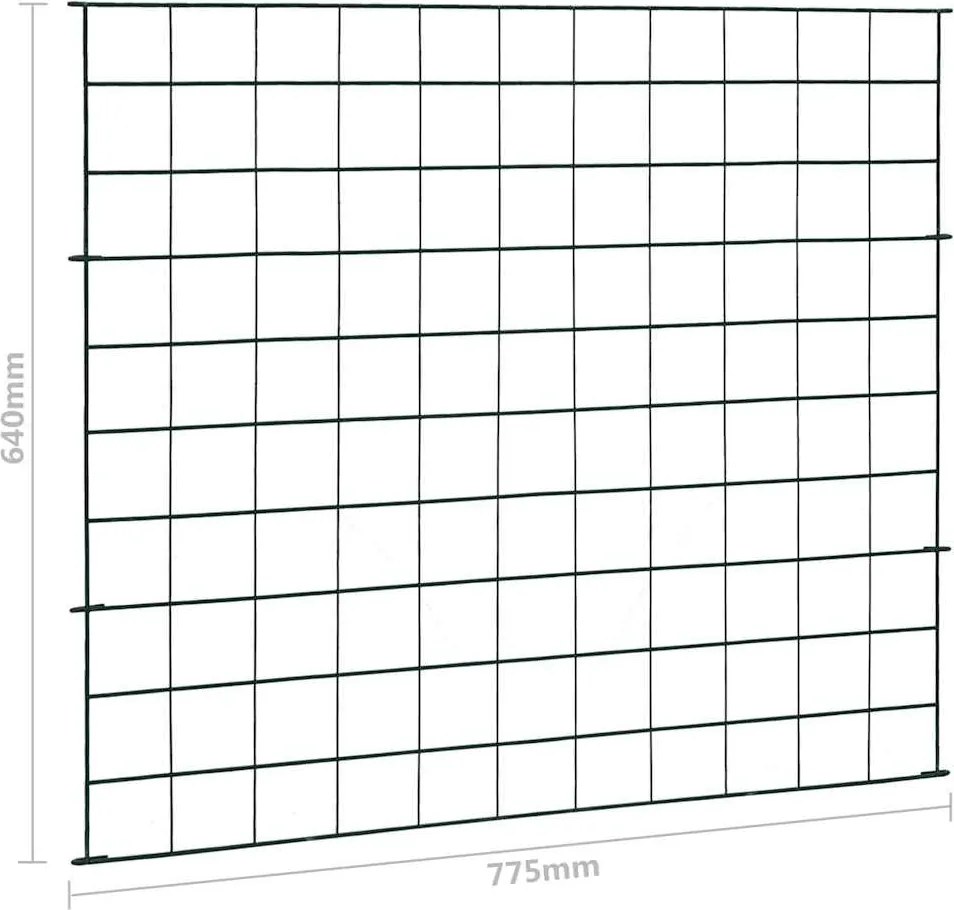 Zahradní plot 77,5 x 64 cm zelený 146102