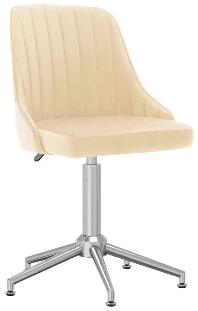3090035 vidaXL Otočná kancelářská židle krémová samet