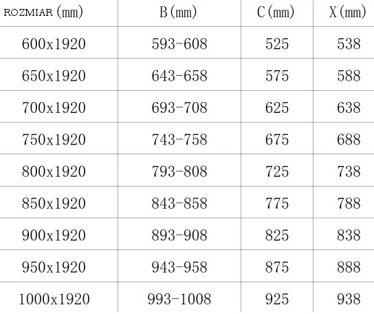Mexen Pretoria, 1-křídlé sprchové dveře do otvoru 100 x 190 cm, 6 mm čiré sklo, zlatý profil, 852-100-000-50-00