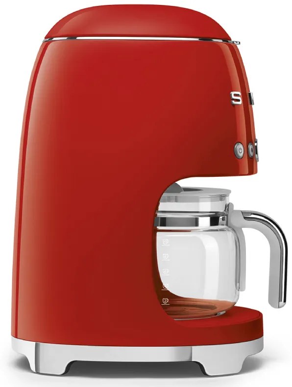 Kávovar na překapávanou kávu Smeg 50's style DCF02RDEU / 1050 W / 1,4 l / červená