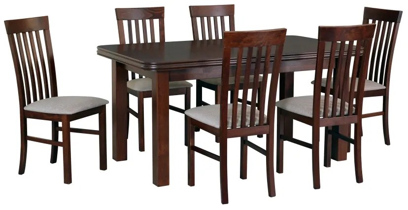 Drewmix Jídelní stůl WENUS 5 + doprava zdarma deska stolu ořech, nohy stolu ořech