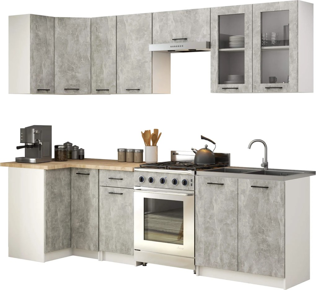 Kuchyňská sestava Olivia 3M H720 beton