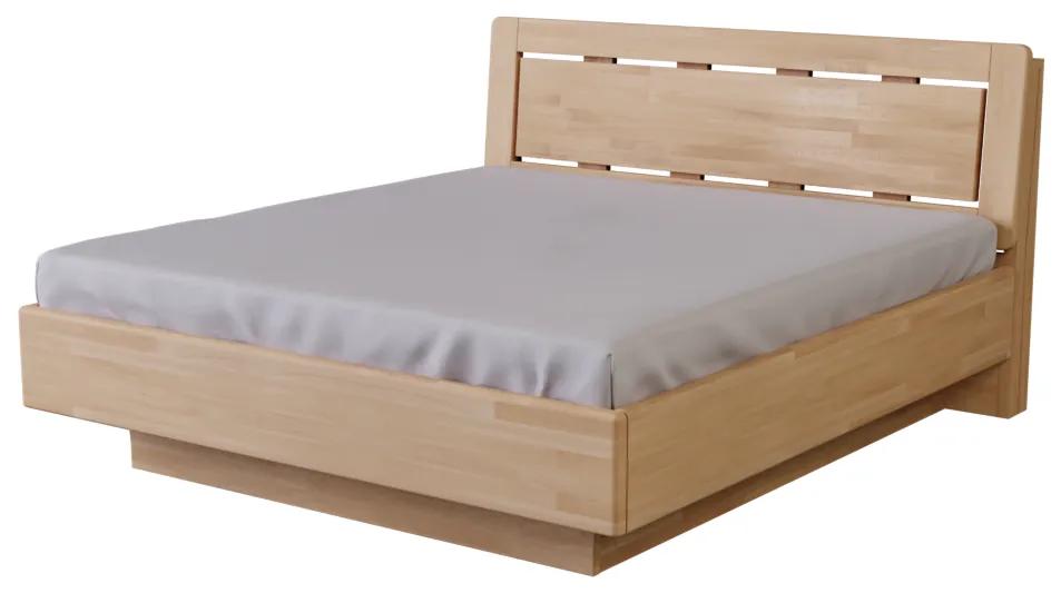 Masivní postel JUPITER - Solwo Design Dřevo a odstín oleje: BUK Cink - Olejování přírodní, Rozměr spací plochy: 220x200