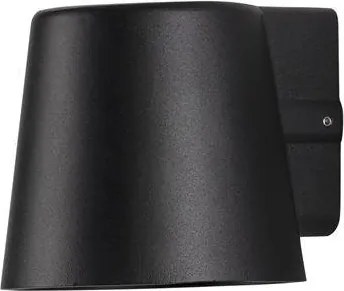 NV 9136182 Venkovní nástěnné svítidlo OVI černý hliník skleněný difuzor GU10 1x7W 220-240V IP54 bez žárovky světlo dolů - NOVA LUCE