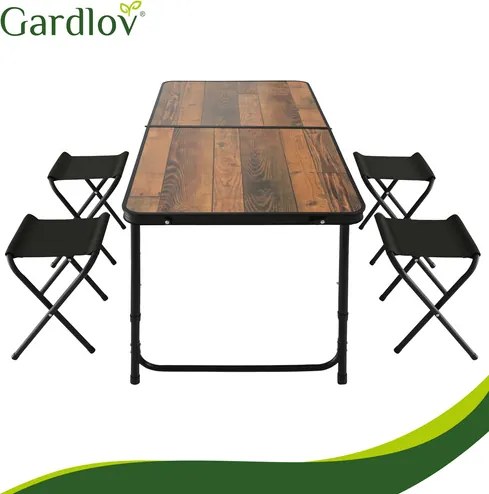 Skládací zahradní stůl Gardlov + 4 židle