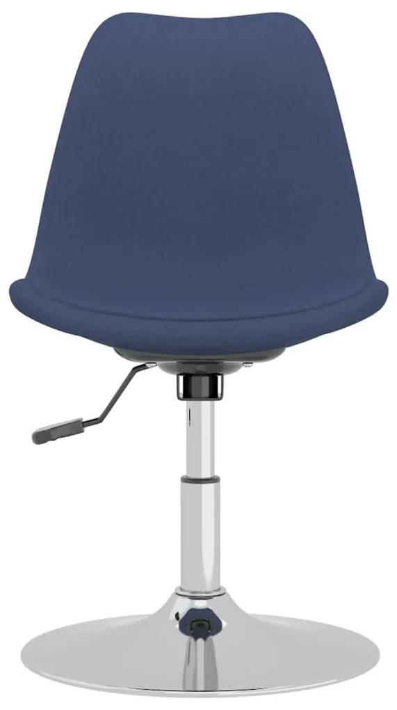 Otočné jídelní židle 4 ks modré textil - Default Title