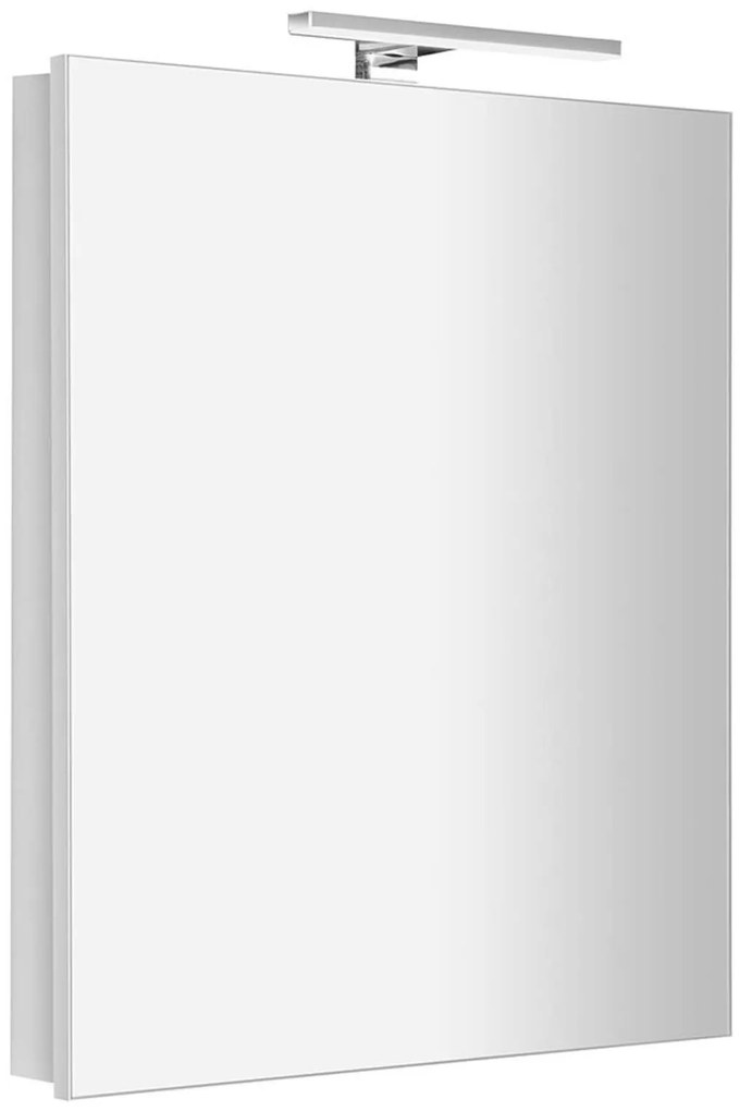 Sapho Greta - Zrcadlová skříňka s LED osvětlením 60x70x14 cm, 1 dvířka, panty vpravo, matná bílá GR060-0031