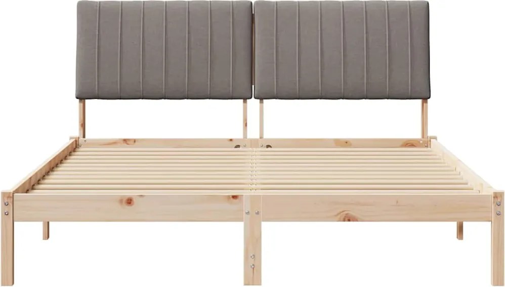 Rám postele s čelo Hnědá 160 x 200 cm Masivní borové dřevo 3394411