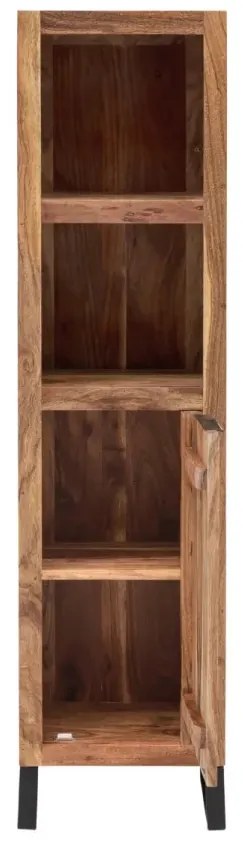 furniture-nabytek.cz - Masivní koupelnová skříňka Sidora z akácie, lakovaná, hnědá – 31×25×125 cm
