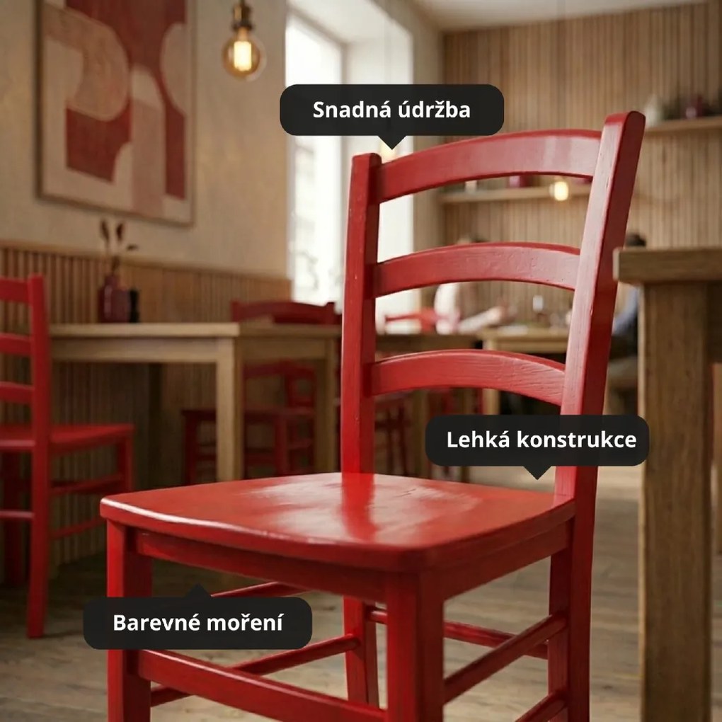 Stima Židle PAYSANE COLOR s masivním sedákem Odstín: Bílá (anilin)