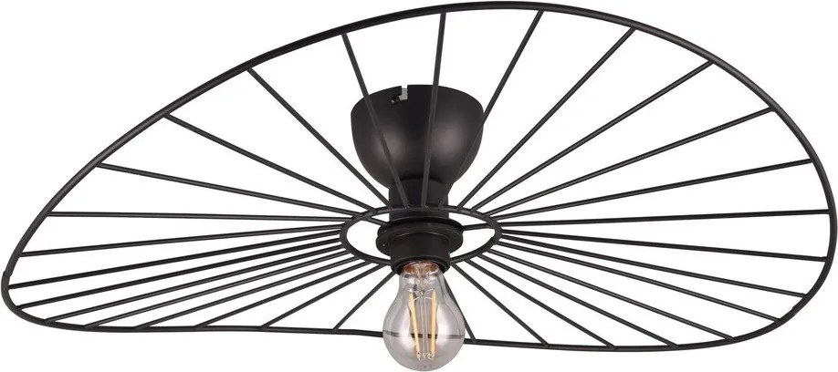Matně černé stropní svítidlo ø 60 cm Chapeau – Reality