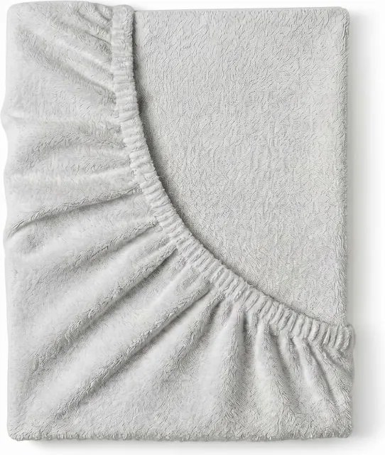 Kvalitex Froté prostěradlo dětské světle šedé 70x140cm