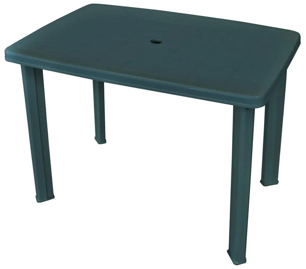 43593 vidaXL Zahradní stůl zelený 101 x 68 x 72 cm plast