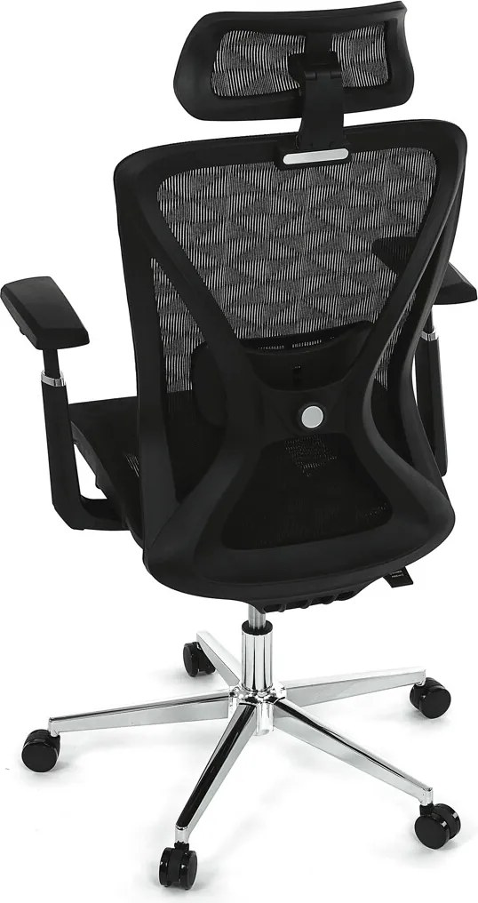 Ergonomická kancelářská židle NILS - černá síťovina