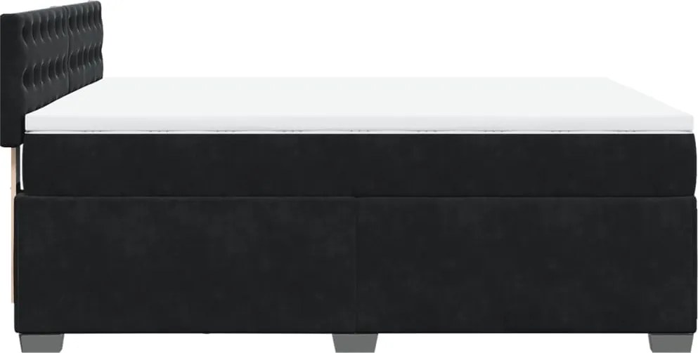 Box spring postel s matrací černá 140x200 cm samet 3288644