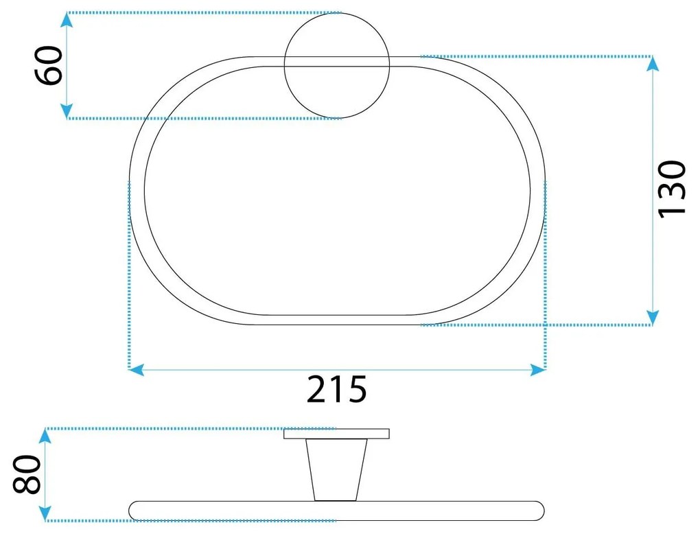 Koupelnový věšák REA ARISTO RING 16101 zlatá kartáčovaná