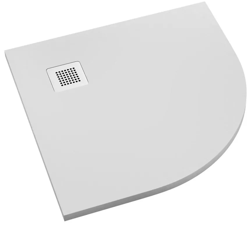 Vanička půlkulatá Kalait Smooth White 90x90x3,5 R55 3.3104-M2