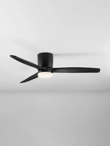 LED černo-dřevěné moderní stropní svítidlo Aloa s dálkovým ovládáním