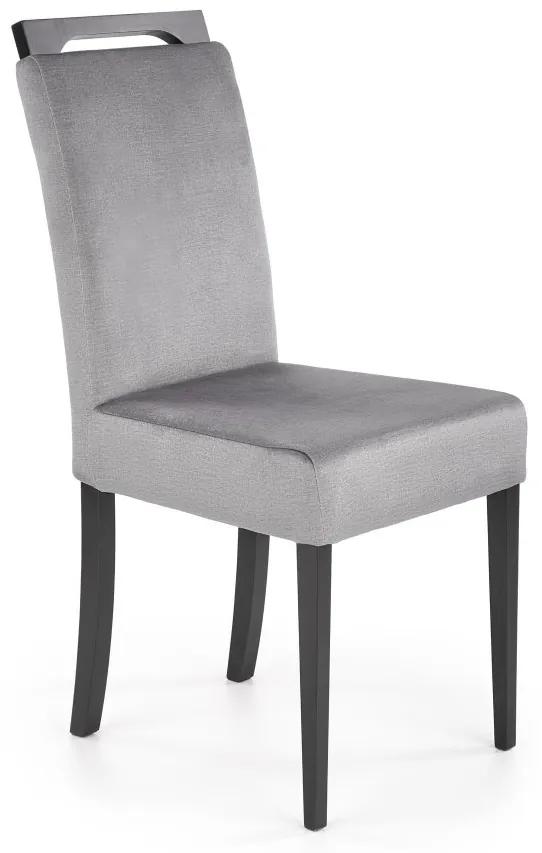 Jídelní židle CLARION 2 – masiv, látka, více barev černá / šedá