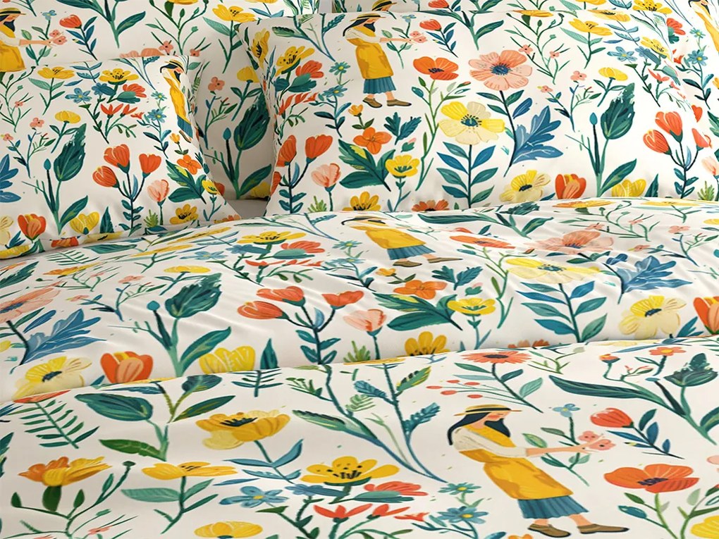 Polybavlněné povlečení FLOVINA POLY barevné Rozměr povlečení: 70 x 90 cm | 140 x 220 cm