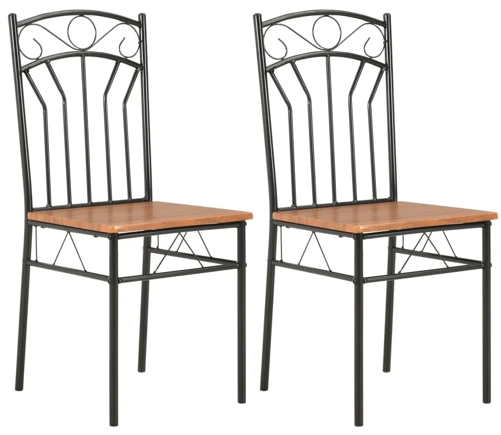 Jídelní židle 2 ks hnědé MDF 281399
