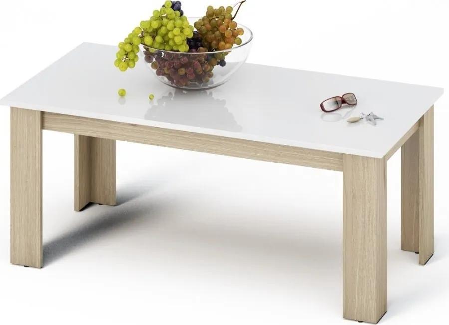 Casarredo - Komfort nábytek Konferenční stolek KANO sonoma/bílá lesk