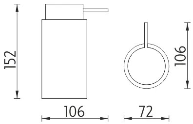 Nimco Dávkovač tekutého mýdla, pumpička plast PU 7031-50