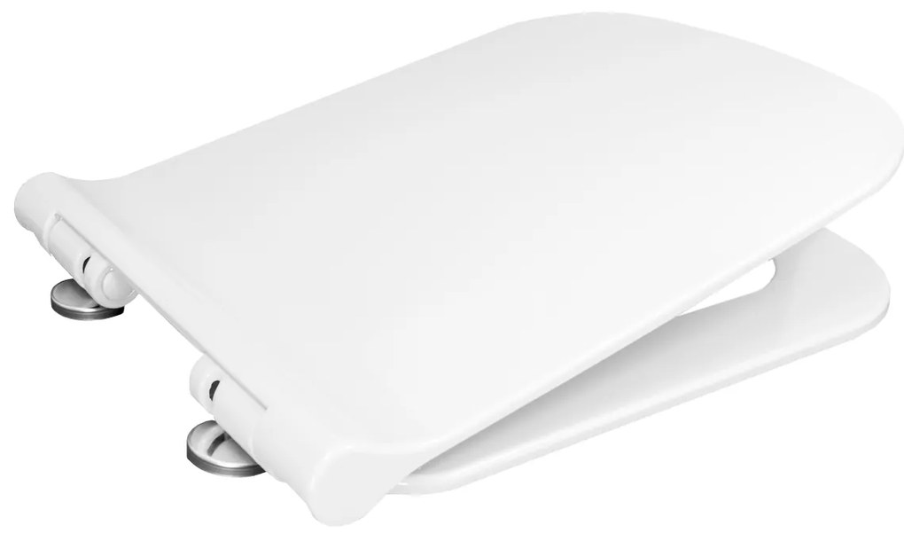 Gamma Erga Viana, toaletní WC sedátko 418(467)x444mm z duroplastu s pomalým zavíráním, bílá, ERG-GAM-D6